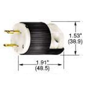 Hubbell HBL7545C 2-Pole, 2-Wire Non-Grounding Twist-Lock Plug – Twacomm.com